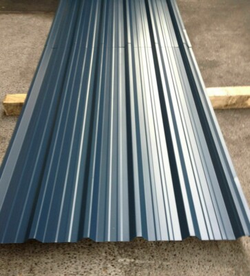 BOX PROFILE ROOFING SHEETS, .7MM, PLASTISOL, SLATE BLUE | eBay UK