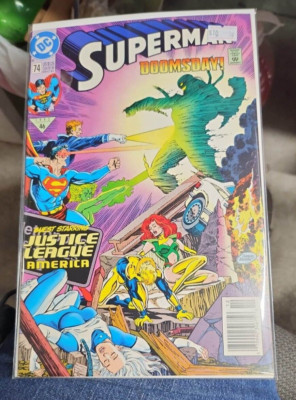 SUPERMAN #74 (1992) DC COMICS VS DOOMSDAY! DEATH OF SUPERMAN! JUSTICE ...