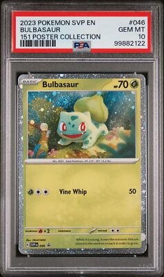 2023 POKEMON SVP EN-SV BLACK STAR PROMO 151 POSTER COLLECTION BULBASAUR ...