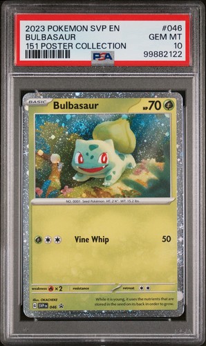 2023 POKEMON SVP EN-SV BLACK STAR PROMO 151 POSTER COLLECTION BULBASAUR ...