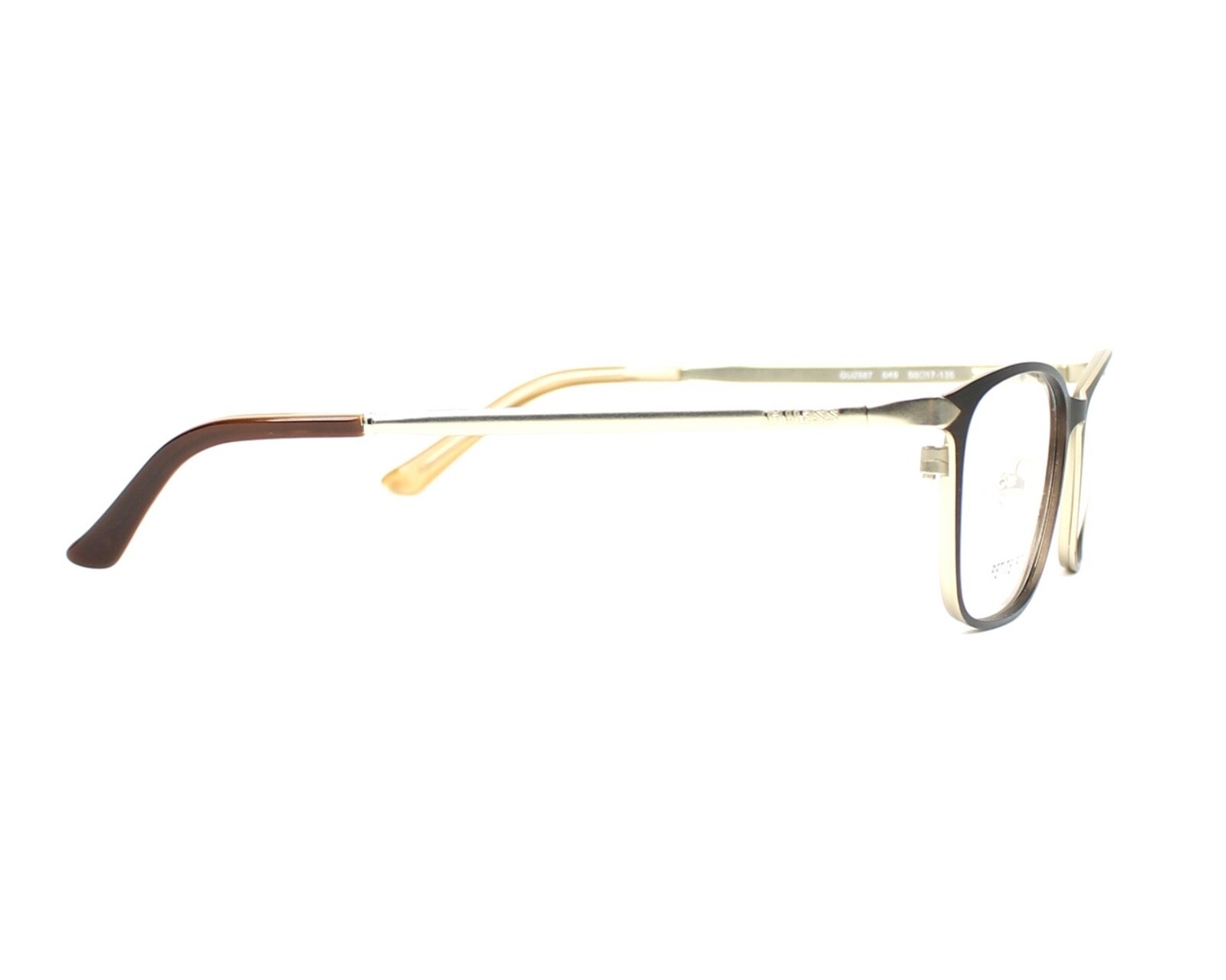 GUESS GU2587 Matte Brown & Gold 049 Metal Optical Eyeglasses Frame 54 ...