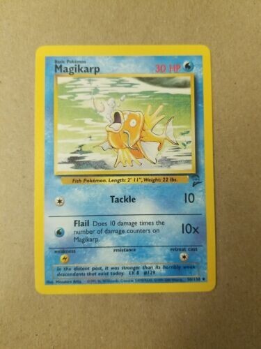 Magikarp 50/130 - VINTAGE WOTC Pokémon Card - BASE SET 2 - NM/M | eBay