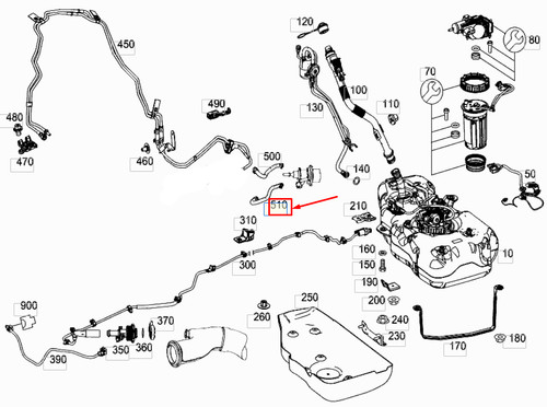 NUEVO MERCEDES-BENZ GLE W166 MANGUERA DE RETORNO REFRIGERANTE ...