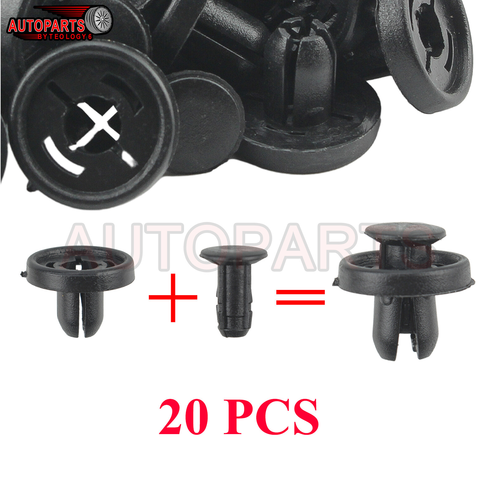 20 Nylon Push Type Retainers Clips For Subaru BRZ Forester Impreza WRX ...
