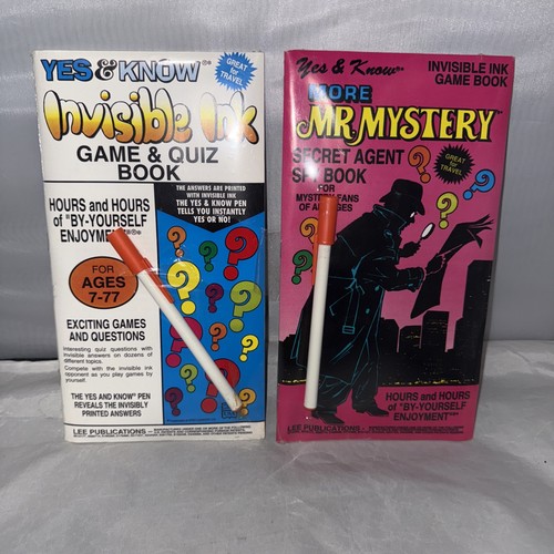 Lot Of 2 Vintage 1971 Yes & Know Road Trip Invisible Ink Game And Quiz ...