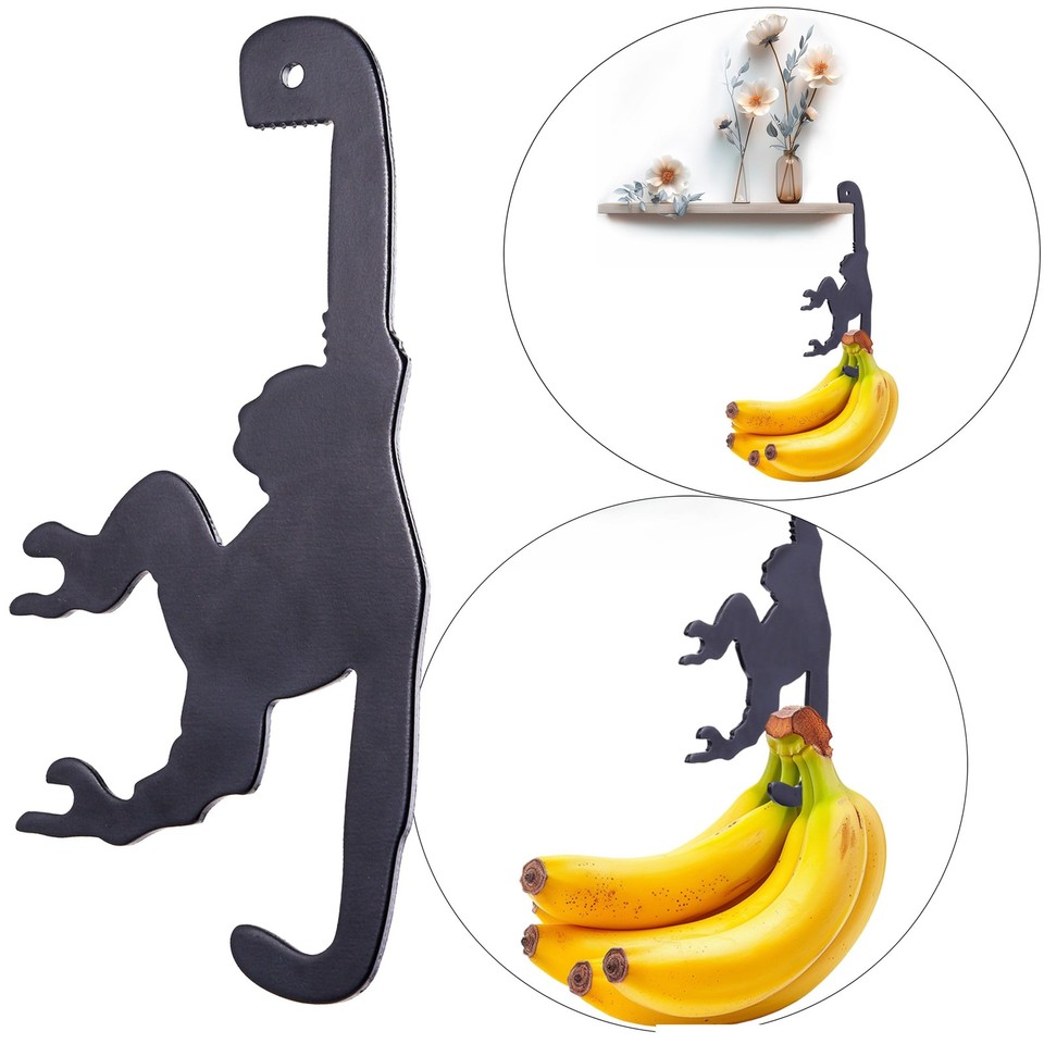 Banana Hanger for Cabinet - Cartoon Banana Hook Under Cabinet with ...