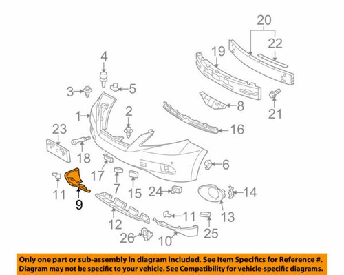 52711-48030 Toyota Garnish, front bumper 5271148030, New Genuine OEM ...