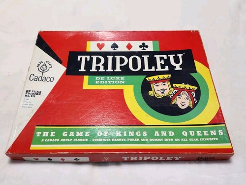 Vintage 1969 Tripoley Deluxe Layout Board Game Vinyl Mat Michigan Rummy ...