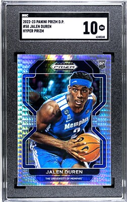 2022 Panini Prizm Draft #58 Jalen Duren HYPER PRIZM SGC 10 GEM MINT RC ...