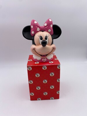 Enesco- Minnie Mouse 3d Head Piggy Bank "Savings Bank" (#658545/L) | eBay