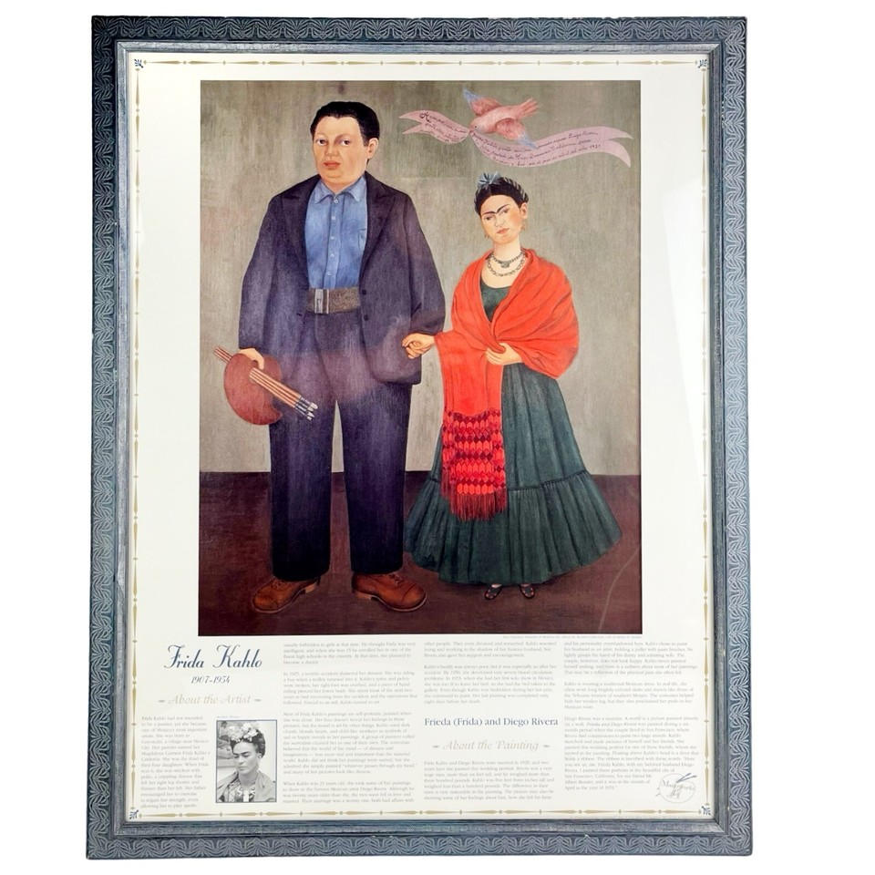 Frida Kahlo Frieda Diego Rivera Poster Art Print Framed 1999 Knowledge ...