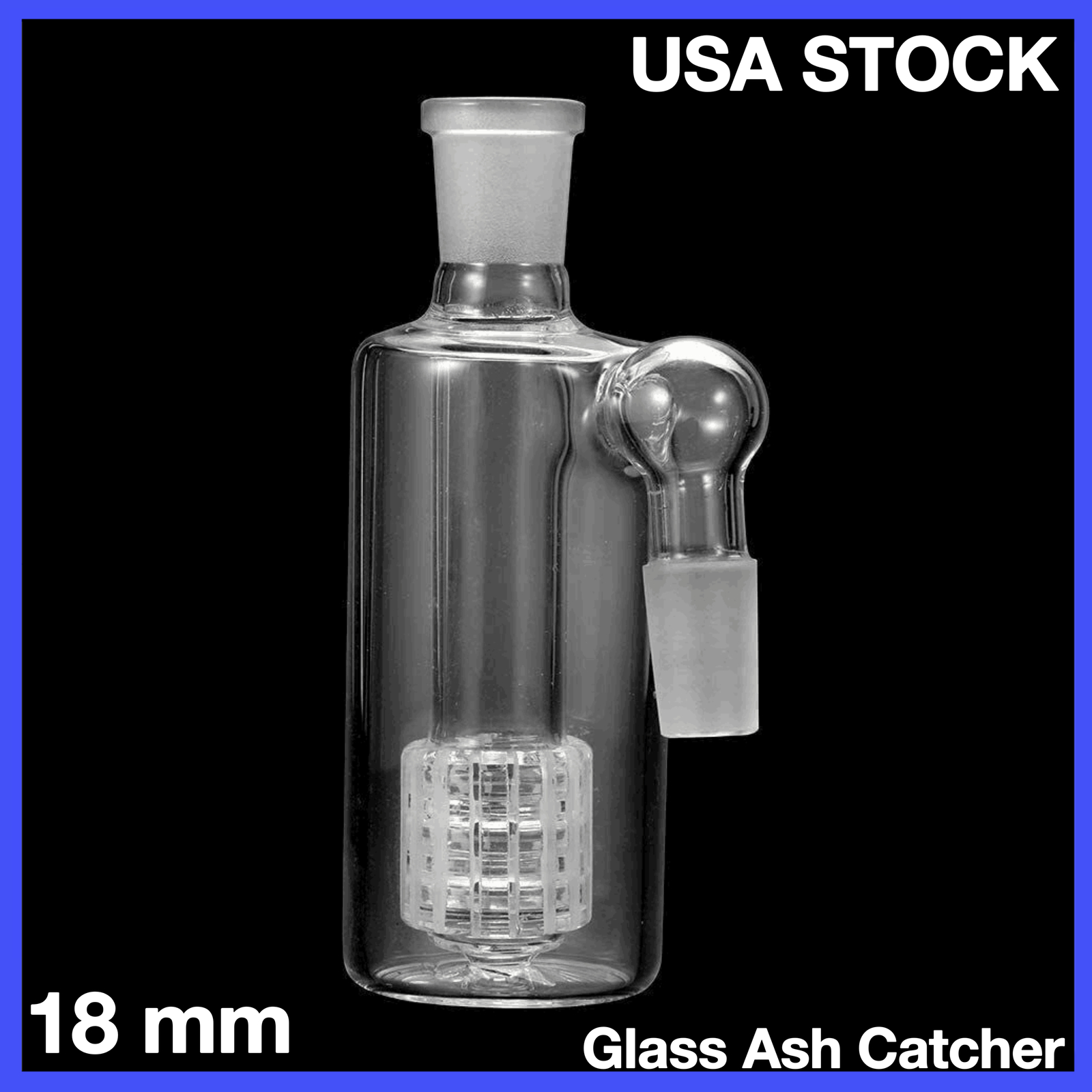 18mm Ash Catcher 90 Degree Glass Mini Water Bong Clear Thick Pyrex ...