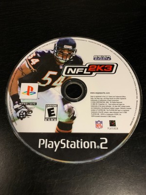 Sega Sports NFL 2K3 (Sony PlayStation 2, PS2) Tested W/Pic, Disc Only ...