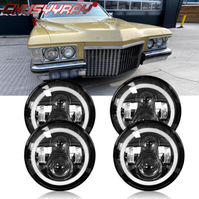 DOT 5.75" 5-3/4" inch LED Headlights Hi/Lo DRL Beam For Buick Riviera ...