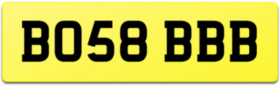 BOBS NEAT PRIVATE CAR REG NUMBER PLATE FOR BOBBY BO58 BBB FEES PAID ...