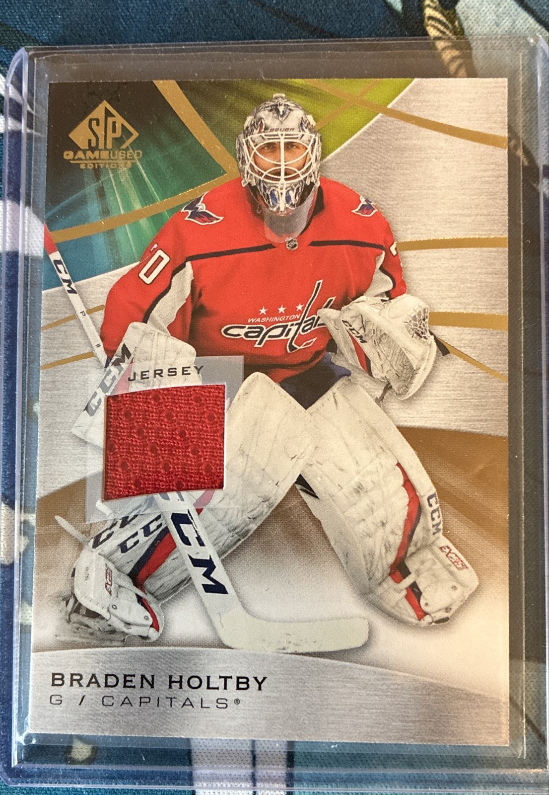 2019-20 Upper Deck SP Game Used - Braden Holtby #87 Gold Jersey Relics ...