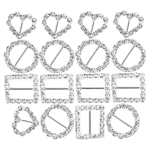 30 Pcs Round Shape Ribbon Buckle Decorative Buckles Closure Clasps ...