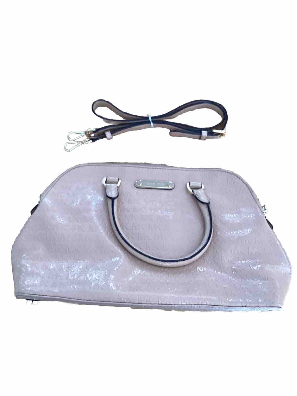 Michael Kors Beige Patent Leather Convertible Shoulde… - Gem