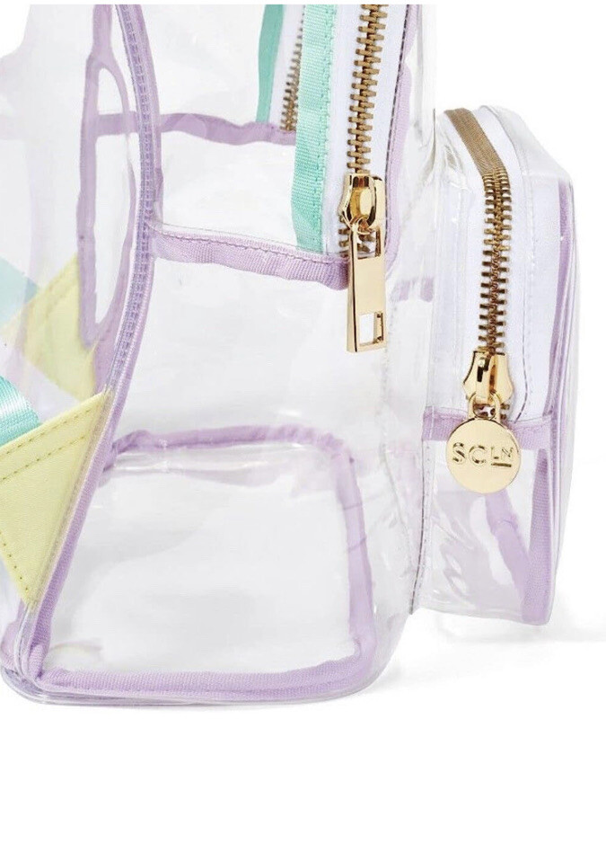 Stoney Clover Lane x Target Clear/Lavender Transparent Backpack Bag NWT ...