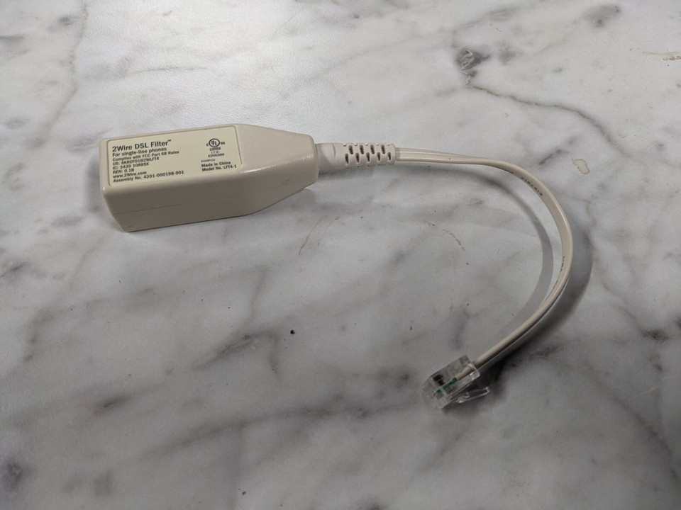 2 Wire Internet DSL Filter for 1 Line House Phone Model LFT4-1 Comcast ...