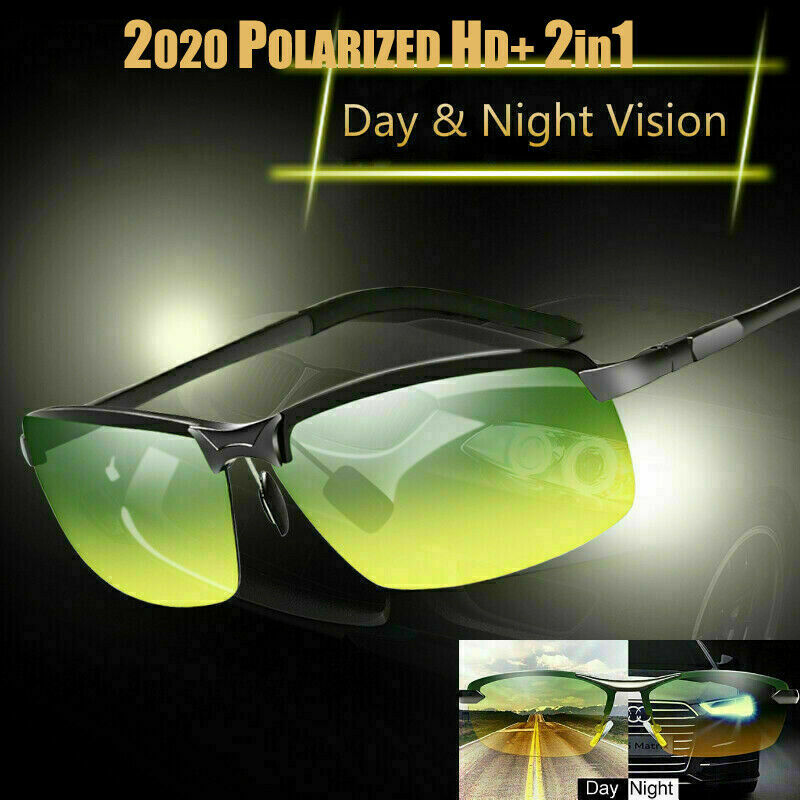HD Polarized Day & Night Vision glasses for Men Women Driving Aviator ...