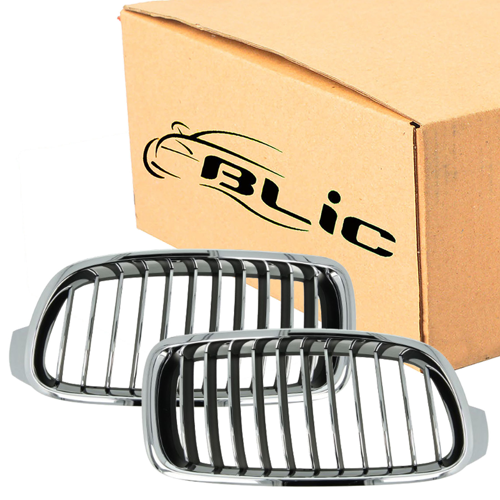 LUXURY Chrom Kühlergitter Attrappe links für BMW 3 F30 F31 OE ...