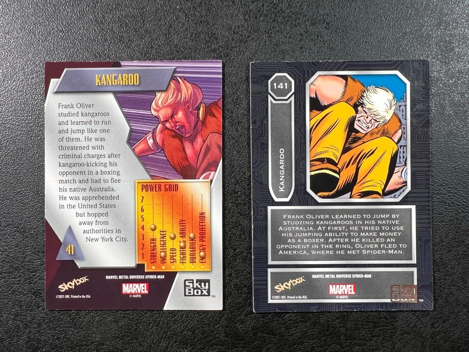 2022 Marvel Metal Universe Kangaroo #41 and #141 Low and High Series D ...