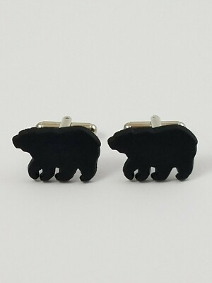 Black Bear Cufflinks--Bears Forest Woodland Hunting Wildlife Nature ...