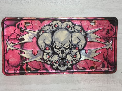 Vintage Skull Head Novelty Metal License Plate Tag | eBay