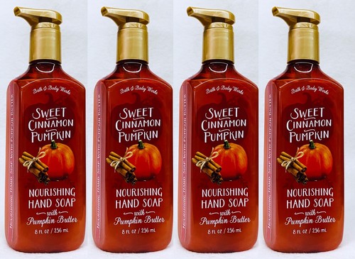 4 Bath & Body Works SWEET CINNAMON PUMPKINNourishing Hand Soap Liquid ...