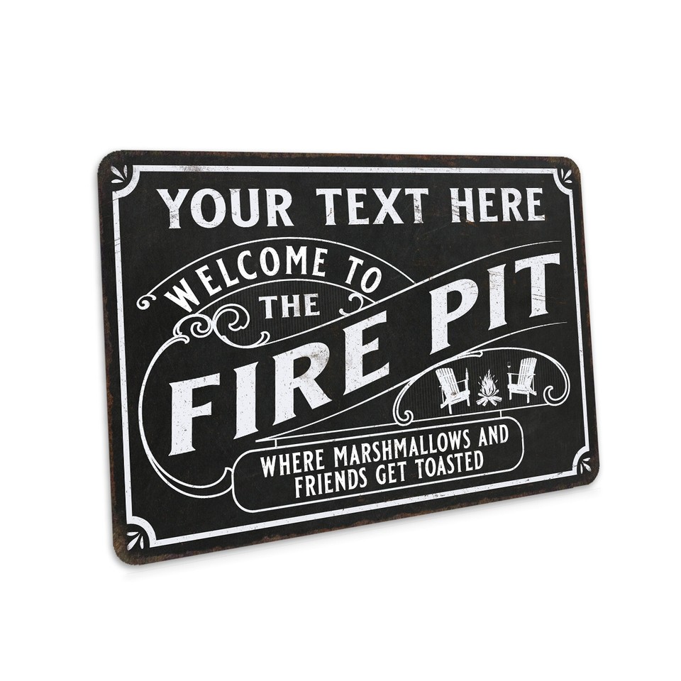 Personalized Welcome To The Fire Pit Sign Backyard Patio Decor Gift ...
