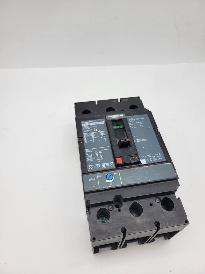Square D JGL36175 Circuit Breaker 175A 600V 3P 3PH JG 250 Feed Thru 175 ...