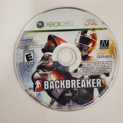 Microsoft Xbox 360 DISC ONLY TESTED Backbreaker | eBay