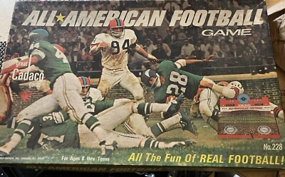 All American Football Game Board Game VINTAGE 1969 by Cadaco No. 228 ...