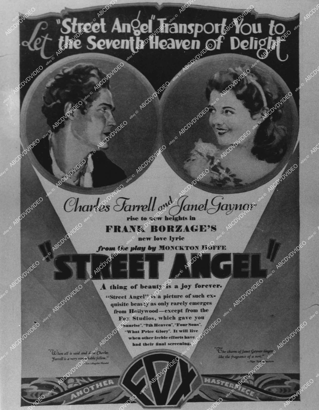 crp-59474 1970's Charles Farrell, Janet Gaynor silent film Street Angel ...