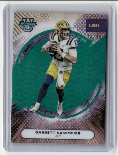 2025 Bowman University Best Teal Garrett Nussmeier 14/15 LSU Tigers | eBay