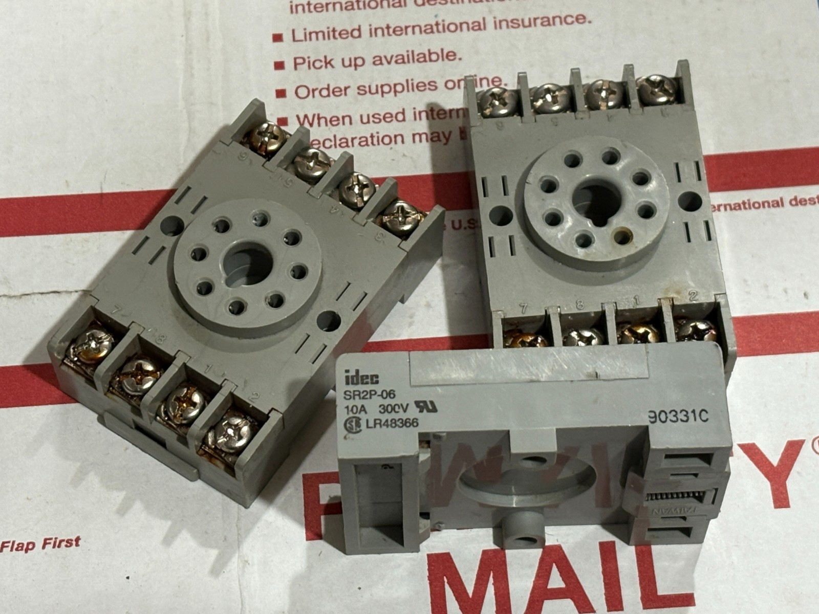 Idec SR2P-06 Relay Socket Base 8-Pin Octal DIN RAIL MOUNT (LOT OF 3) | eBay