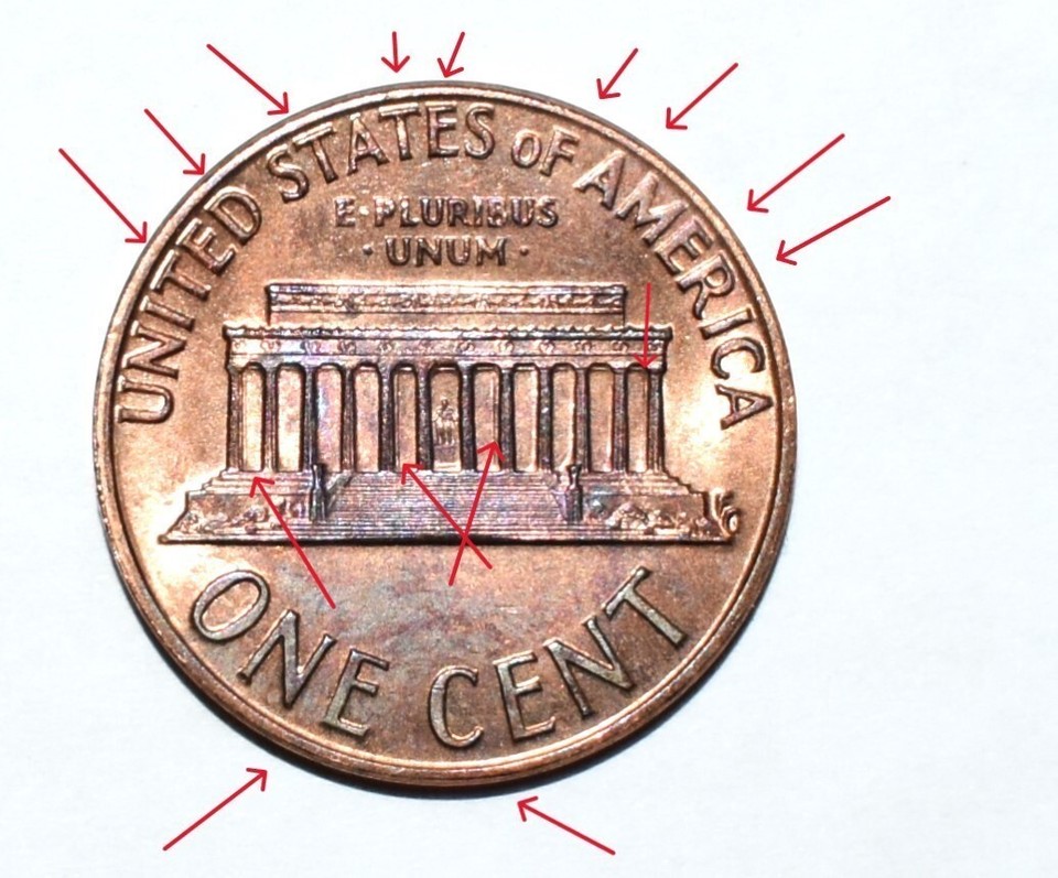 1973 S Penny DDO DDR Pillars, Broad Strike, Muti Error Red Uncirculated ...