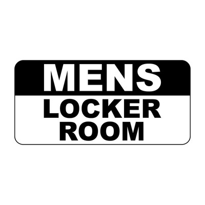 Men S Locker Room Black Retro Vintage Style Metal Sign 8 In X 12 In