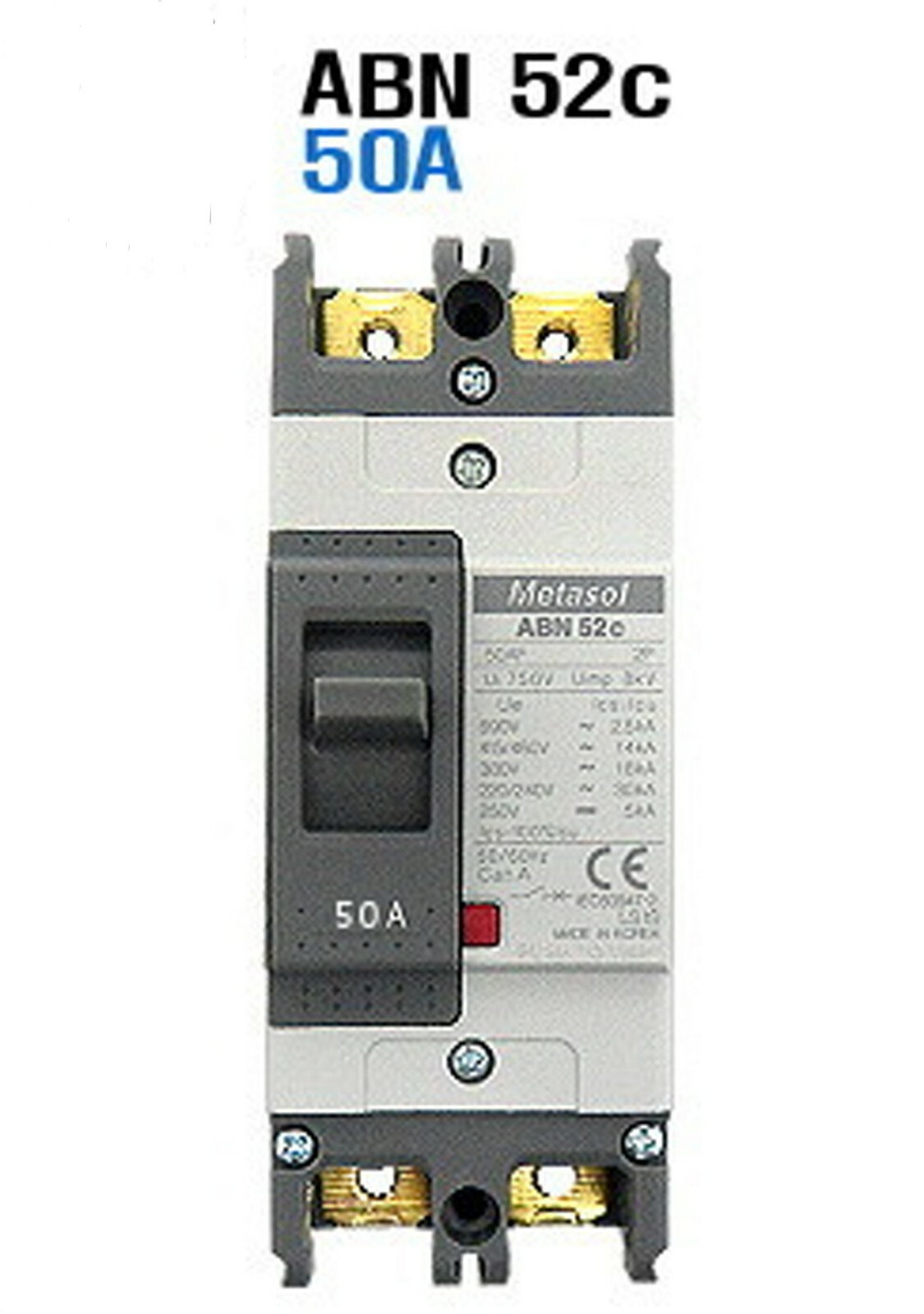 LS Metasol ABN52c 2P 50AF Molded Case Circuit Breaker ABN 52c MCCB N ...
