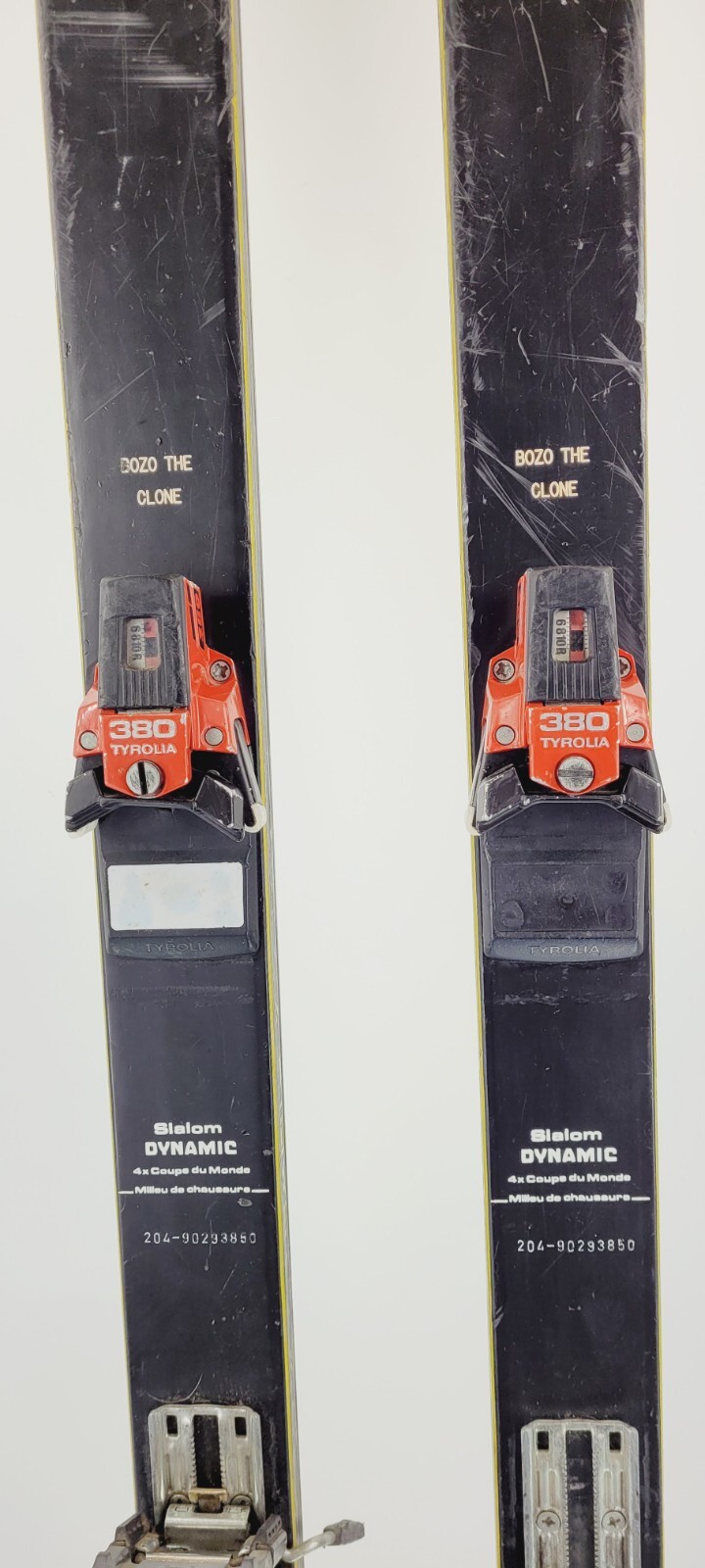 Vtg Rare Dynamic VR17 Equipe 203cm Skis w/ Tyrolia 380 Binding Parts | eBay