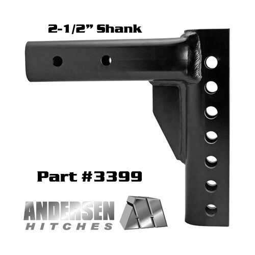 Andersen 8" Drop/Rise Steel Adjustable Rack w/ 2.5" Shank for WD / EZ ...