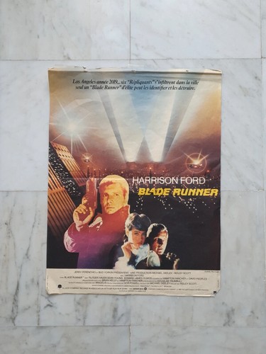 Affiche authentique de Blade Runner 1982 film mythique Harrison ford ...