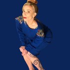 Gorgeous Vintage 80s “Plain Jane” Royal Blue Sequined Party Prom ...