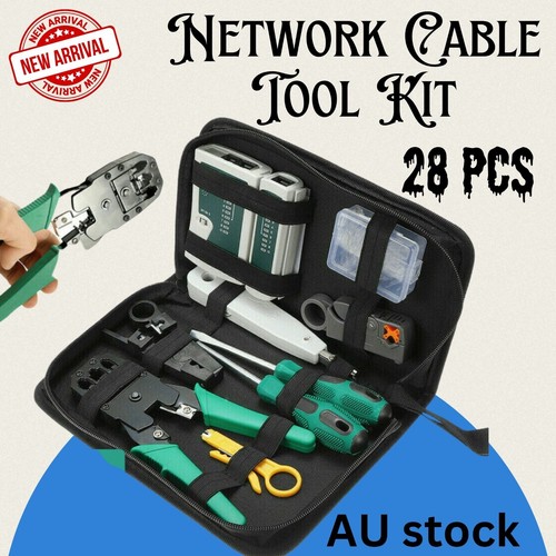 Analyzer Network Cable Tool Kit LAN Crimper Down Wire Stripper Cat5 6 ...