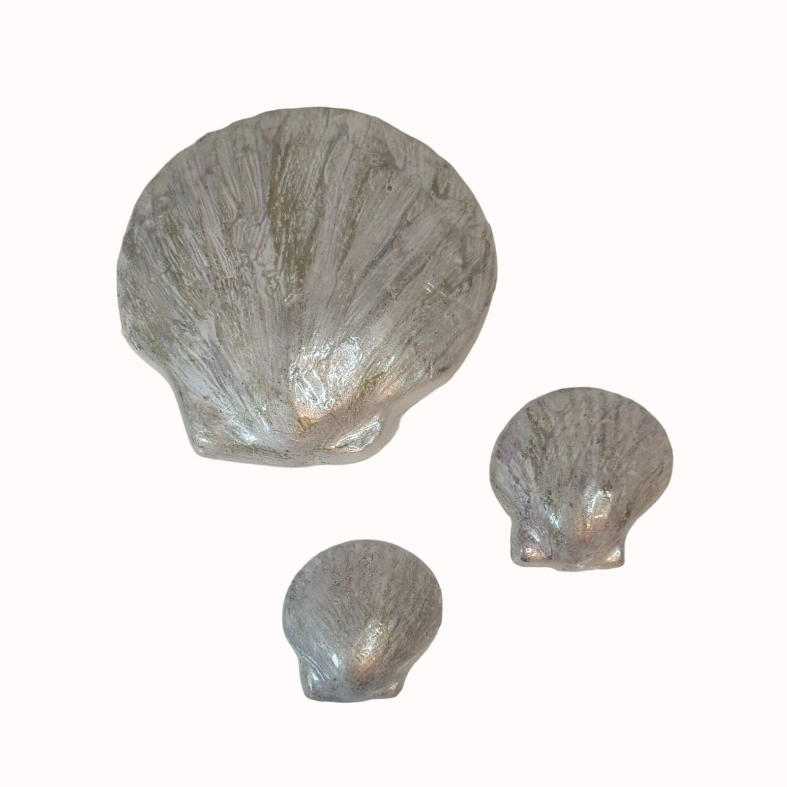 Vintage Set Of 3 Ceramic Sea Shell Wall Decorations Beach Themed Home ...
