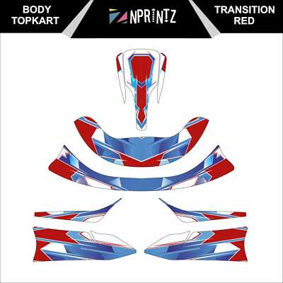 TOPKART/ZIPKART BAMBINO TRANSITION RED STICKER KIT - KARTING -CADET ...