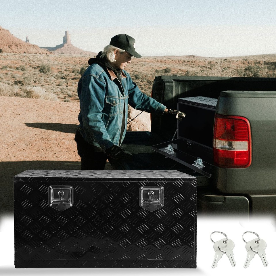 36 x 17 x 18 Aluminum Truck Trailer Tool Box Pickup Underbody Truck Bed ...
