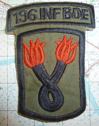 SEMI SUBDUED Patch - US ARMY - 196th INFANTRY - CHARGERS - Vietnam War ...