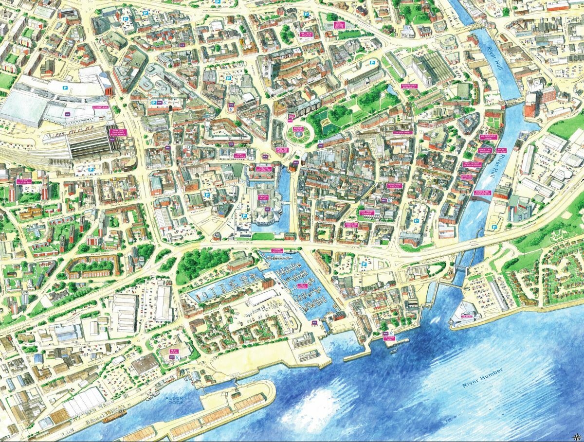 Cityscapes Street Map Of Hull 400 Piece Jigsaw Puzzle 470mm x 320mm ...